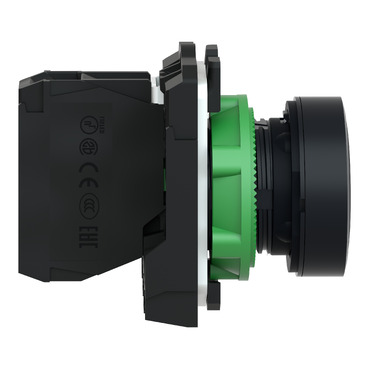 XB5AA3351 - Pulsador negro Ø 22mm, retorno resorte nivelado, 1 NA ...