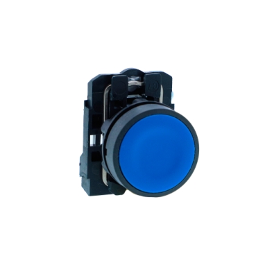 XB5AA61N - Push button, Harmony XB5N XB7N, plastic, flush, blue, 22mm ...