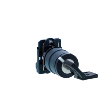 XB5AG21N - Key selector switch, Harmony XB5N XB7N, plastic, black, 22mm ...