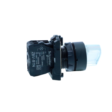 XB5AK121B1N - Ill selector switch, Harmony XB5N XB7N, plastic, white ...