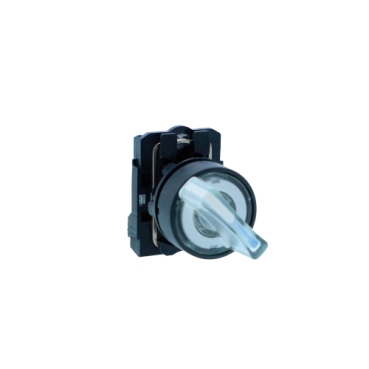 XB5AK121M1N - Ill selector switch, Harmony XB5N XB7N, plastic, white ...