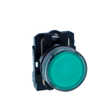 XB5AW33M1N - Illuminated pushbutton, Harmony XB5N XB7N, plastic, flush ...