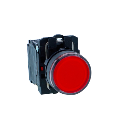 XB5AW34M2N - Illuminated pushbutton, Harmony XB5N XB7N, plastic, flush ...