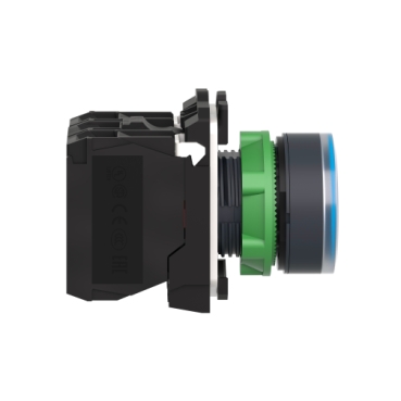 XB5AW36B5 - Pulsador luminoso azul Ø 22mm, retorno de resorte nivelado ...