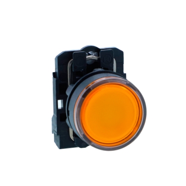 XB5AW38B1N - Illuminated pushbutton, Harmony XB5N XB7N, plastic, flush ...