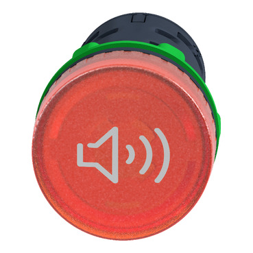 XB5KS2B4 - Harmony XB5, Illuminated buzzer, plastic, red, Ø22 ...