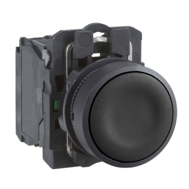 XB5AA21N - Push button, Harmony XB5N XB7N, plastic, flush, black, 22mm ...