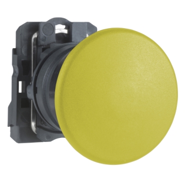 XB5AC51N - Push button, Harmony XB5N XB7N, plastic, mushroom, yellow ...