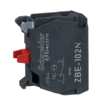 ZBE102N - Single contact block, Harmony XB5N XB7N, silver alloy, screw ...