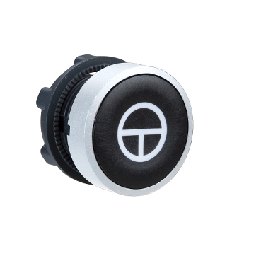 ZB5AA24C1 - black flush pushbutton head high bezel colour plated white ...