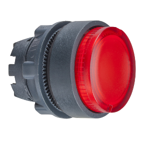 ZB5AH43 - Head for illuminated push button, Harmony XB5, XB4, red projecting pushbutton Ø22 mm ...