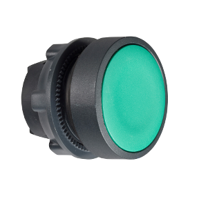 ZB5AH03 - green flush pushbutton head Ø22 push-push unmarked | Schneider Electric India