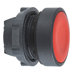ZB5AH04 - red flush pushbutton head Ø22 push-push unmarked | Schneider ...