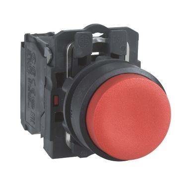 XB5AL44 - Push button, Harmony XB5, red projecting complete pushbutton ...