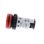 XB7EV04MP - Monolithic pilot light, plastic, red, Ø22, integral LED ...