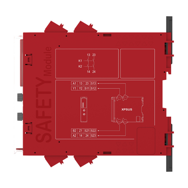 XPSUS12AC - safety module, Harmony XPSU, Cat 4, features 2 x XPSUAF ...