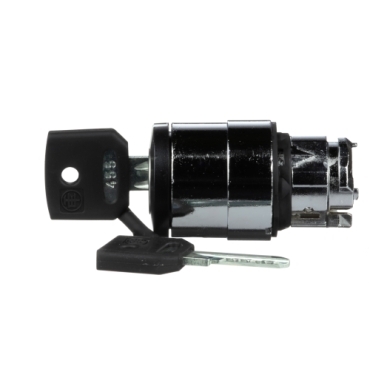 ZB4BG2 - cabeza selector con llave - 2 posiciones - Ø 22 - negro ...