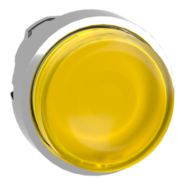 ZB4BW183 - Ø22 黄色带灯按钮头 - 凸头复位 - 配套LED | 施耐德电气