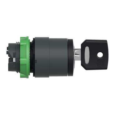 ZB5AG0 - Head for key switch selector, Harmony XB5, plastic, black, 22mm, key 455, 3 positions ...