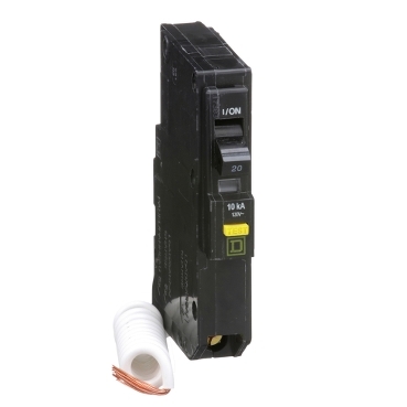 QO120GFI35 - Mini circuit breaker, QO, 20A, 1 pole, 120VAC, 10kA, plug ...