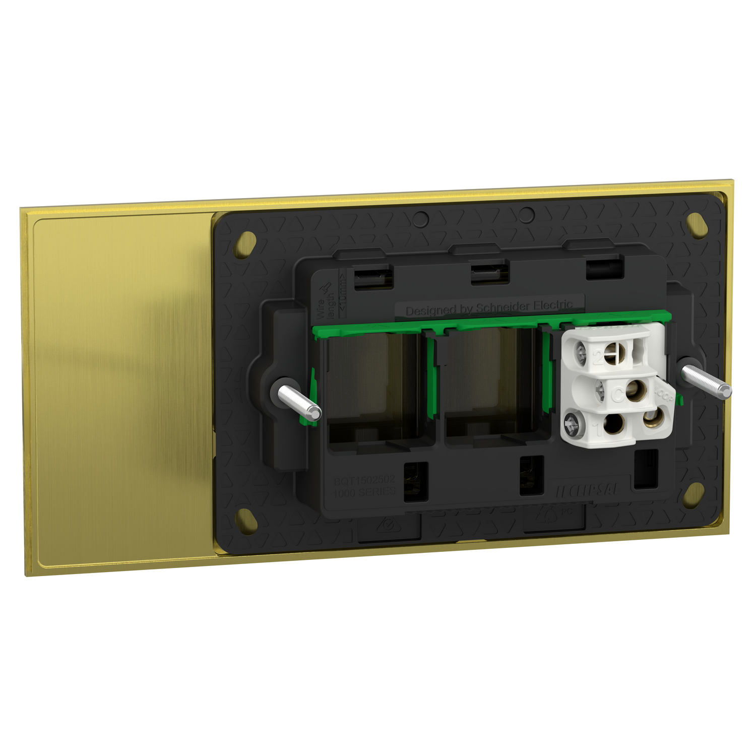 1041TA-BB - Switch, Clipsal Solis T Series, 1 gang, horizontal, 16AX/20A, brushed brass ...