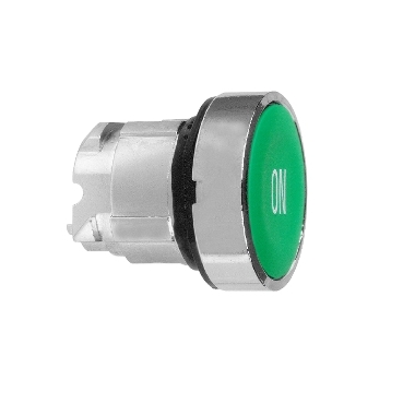 Harmony XB4 Head for illuminated push-button metal, green flush, 22mm ...