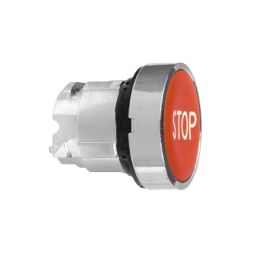 Harmony XB4 push-button head metal, flush, red, 22mm, spring return ...