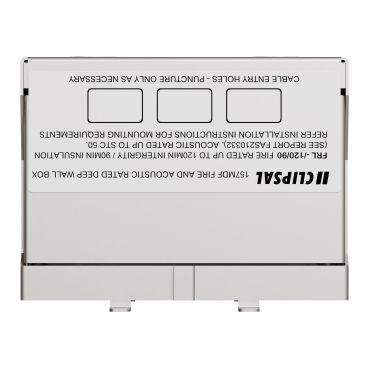 Clipsal - Mounting Accessories Wall Box Metal, Deep Fire Rated