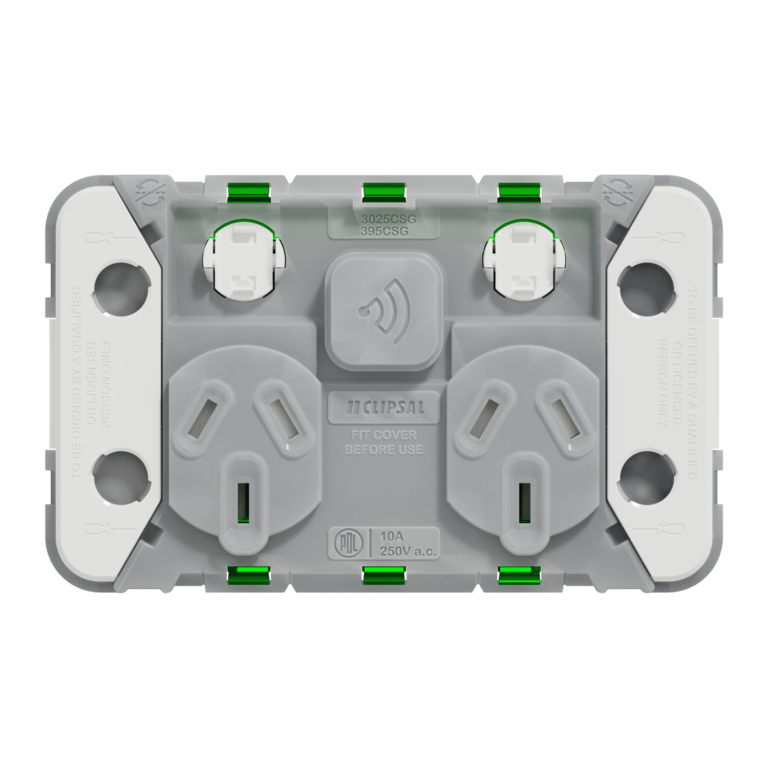 3025CSG - Connected Smart Socket Wiser, Clipsal Iconic, Grid Horizontal ...