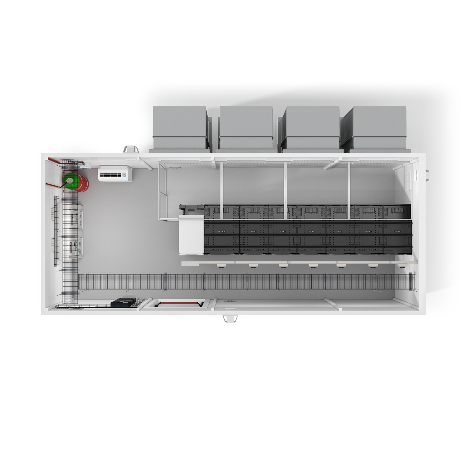 PFMIEJ042W1R007B - Module tout-en-un 42 kW 7 racks à montage mural DX ...