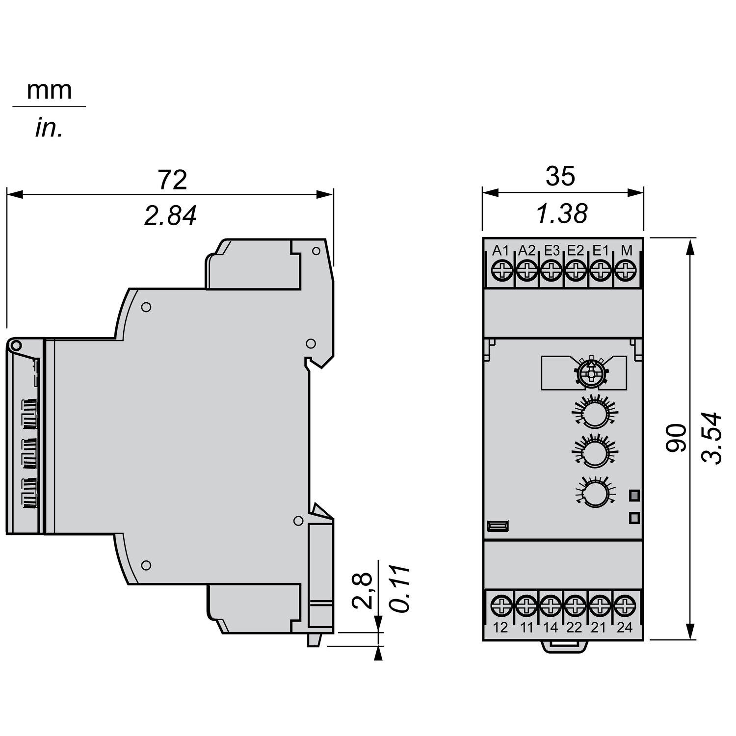 RM35UA13MW, voltage control relay, Harmony Control Relays, 5A, 2CO ...