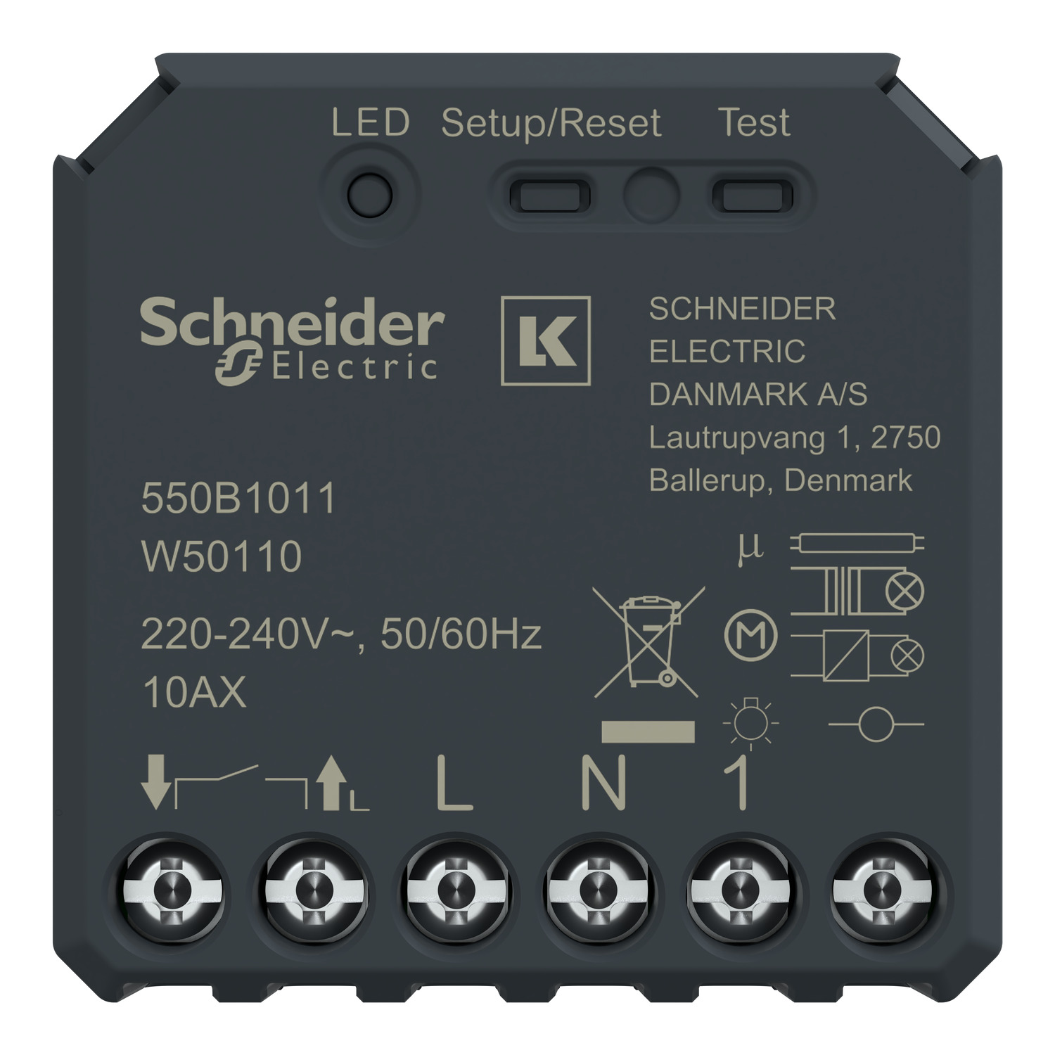 550B1011 - Wiser Trådløs relæ for indbygning (puck) | Schneider ...