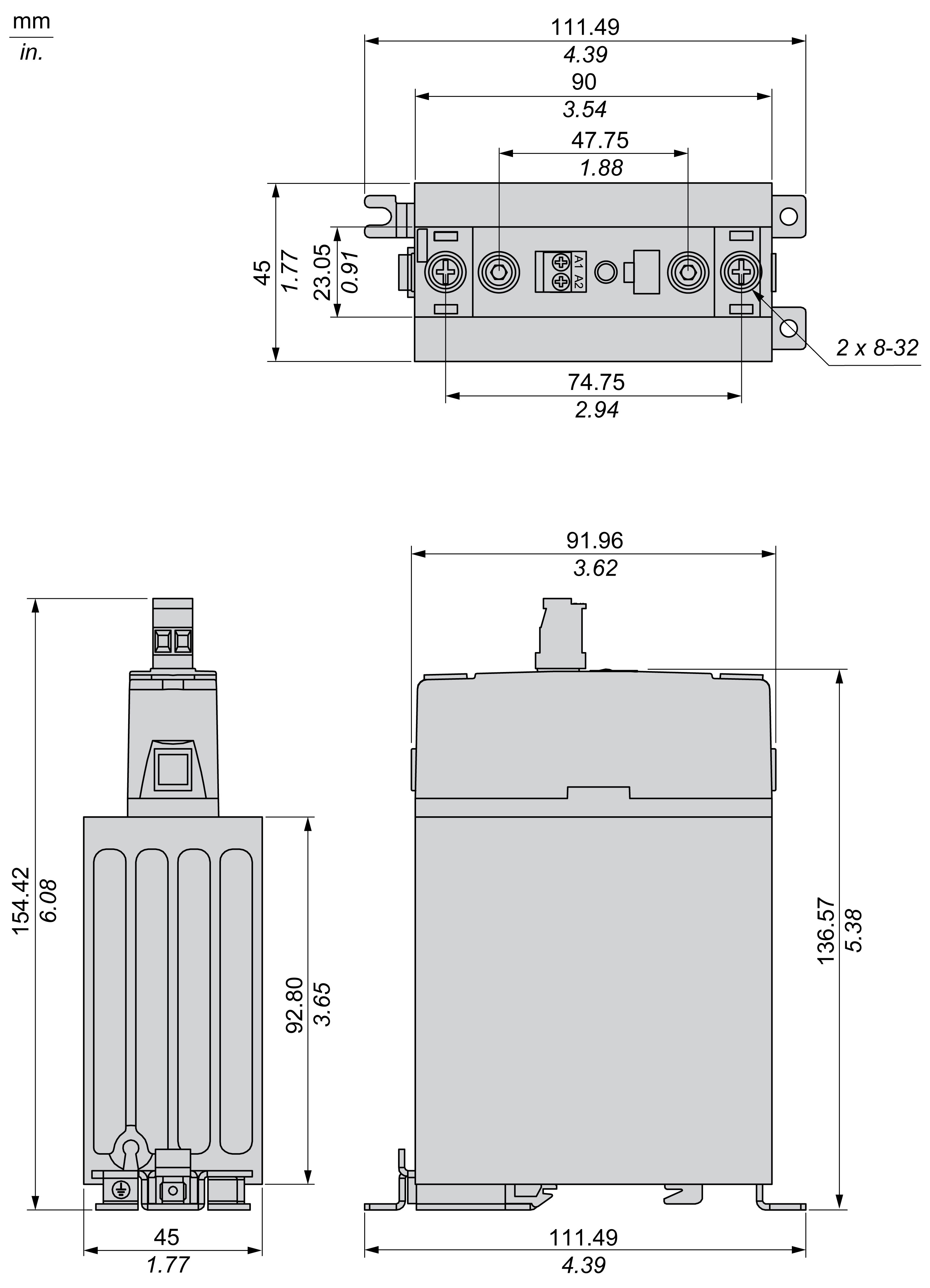 DIN rail mount, Harmony Solid State Relays, 45A, zeroVoltage switching ...