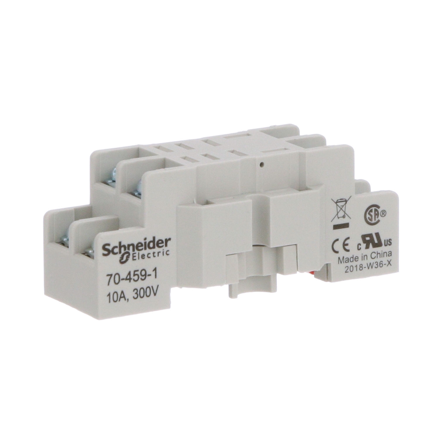 70-459-1 - Socket, General Purpose Relays, for 782 relays, DPDT, 8 pins, output screw clamp ...
