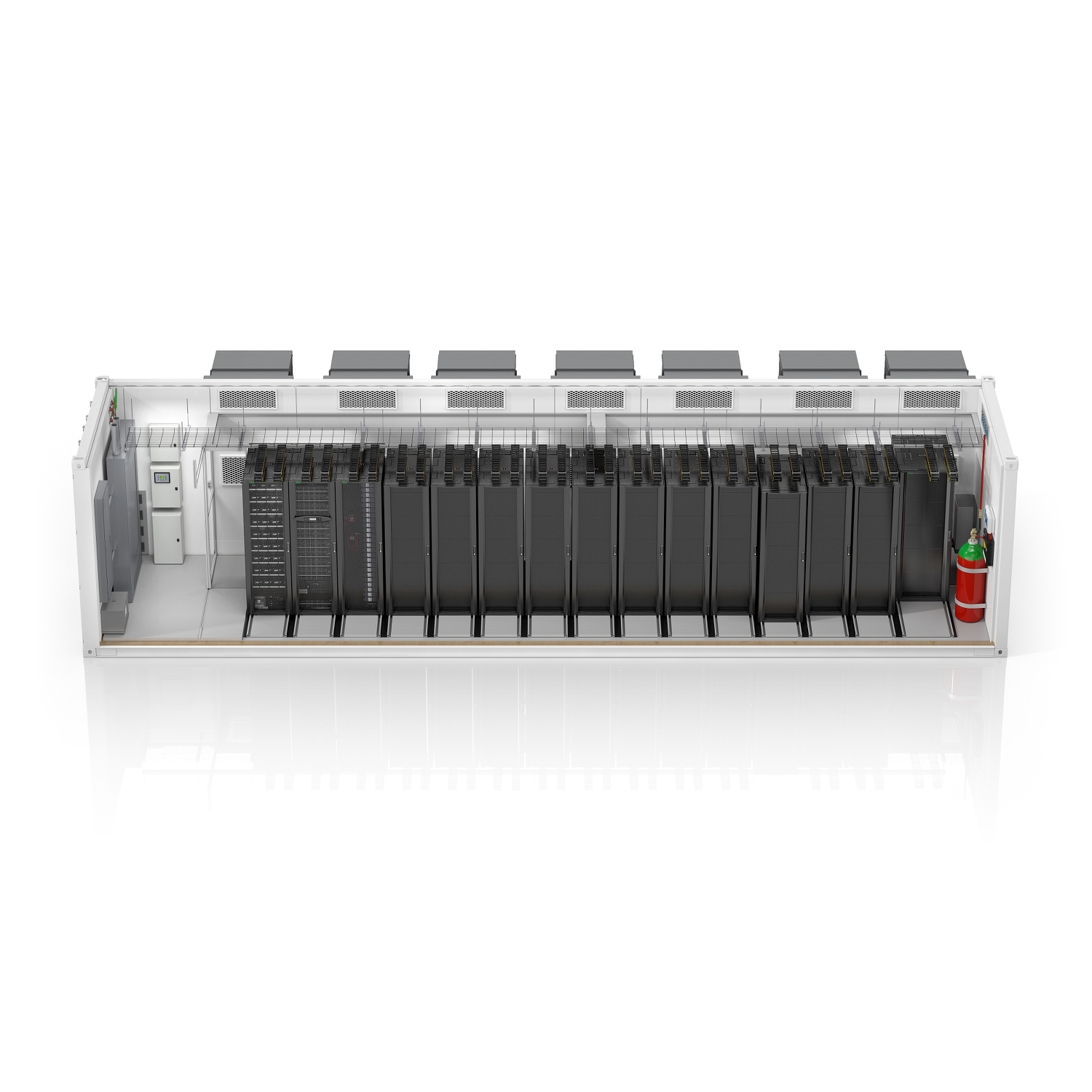 PFMICC075W1N12C - Conteneur ISO tout-en-un 75 kW 12 racks InRow DX 480 ...