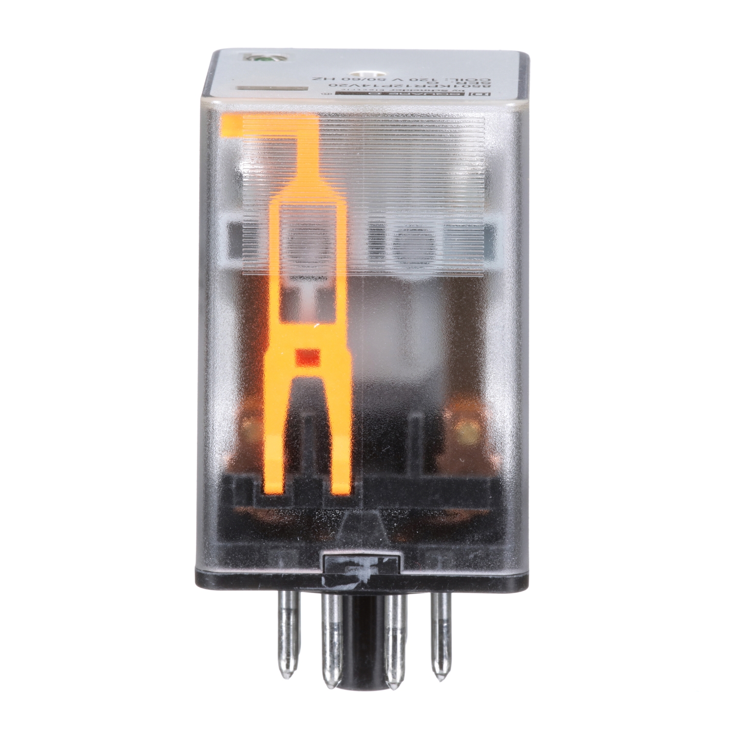 Plug in relay, Type KP, tubular, 1 HP at 277 VAC, 10A resistive at 120 ...