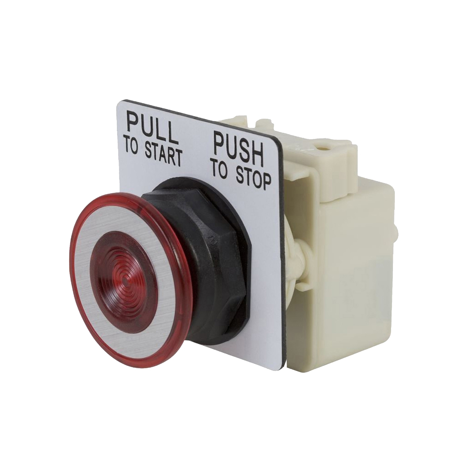 9001SKR8RH13 - red illuminated push button with spring return 600 VAC ...