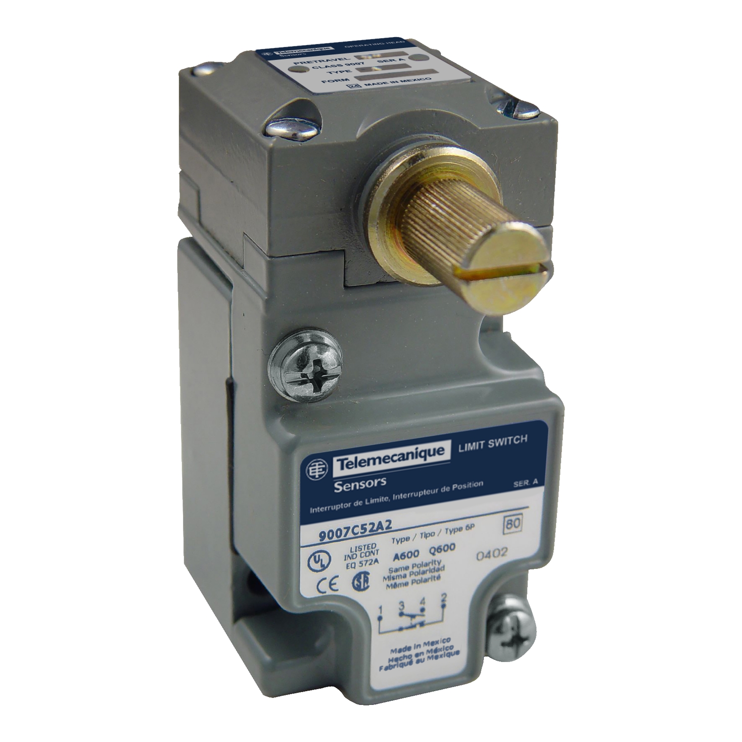 LIMIT SWITCH 600V 10AMP C +OPTIONS