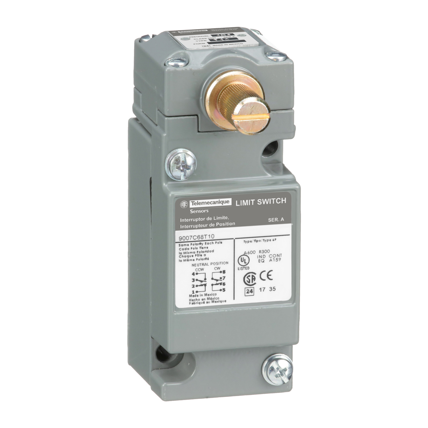LIMIT SWITCH 600V 10AMP C +OPTIONS