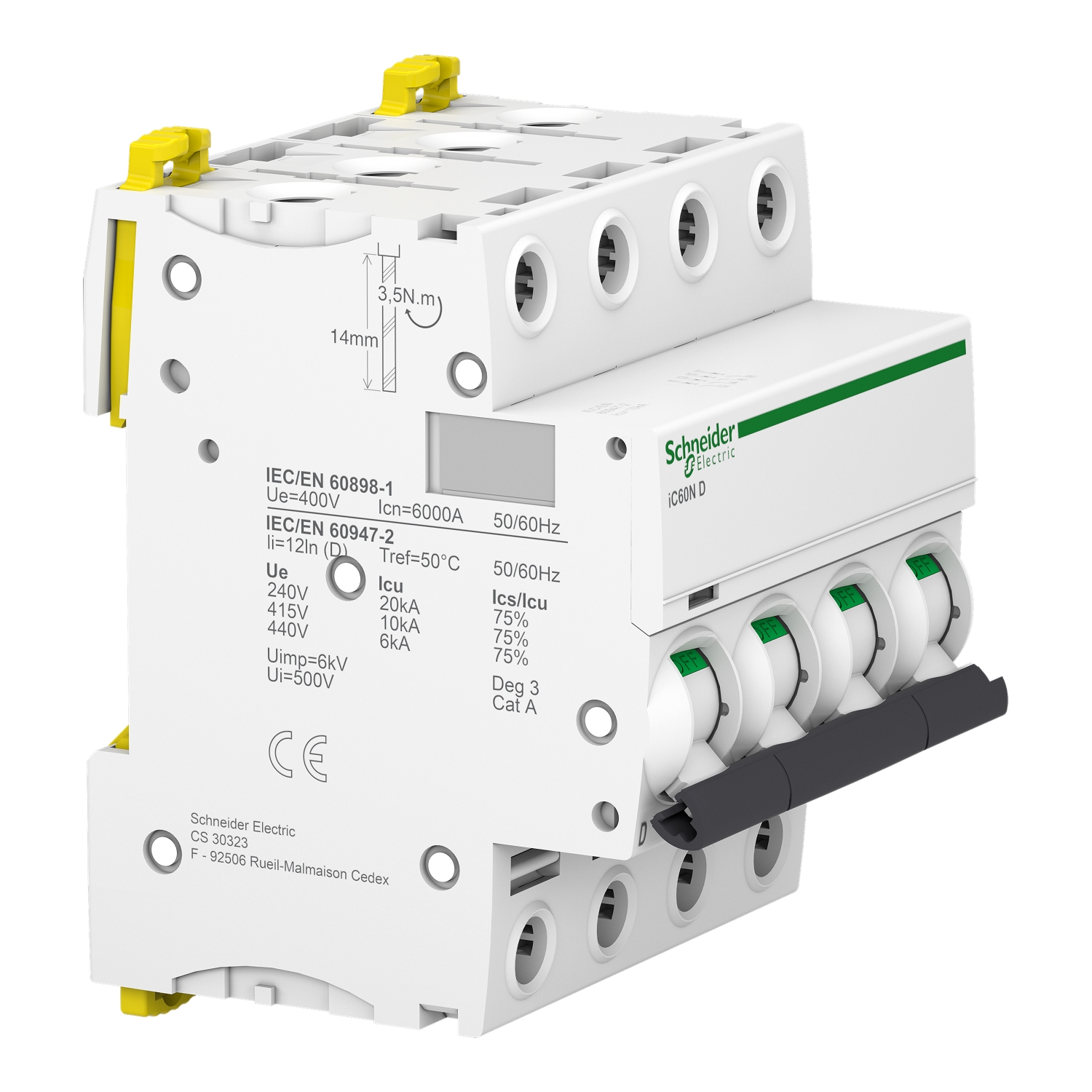 A9F75432 - Interruptor automático Acti9 iC60N 4P 32A curva D | Schneider Electric Chile