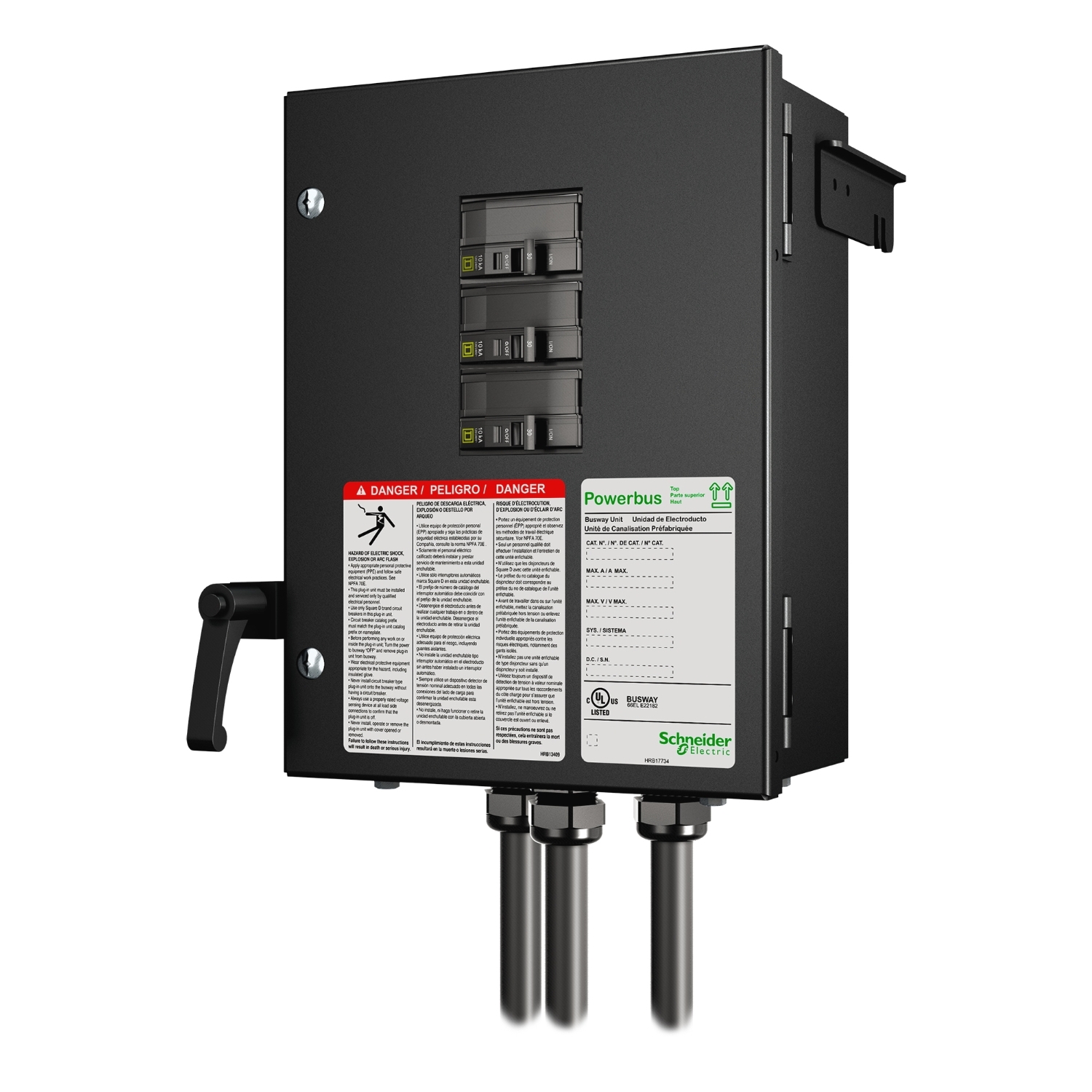 PBP4A32L630 - PB Busway Tap Off Unit, 3x2 Pole, 3 Wire, 30A, 3 Drop ...