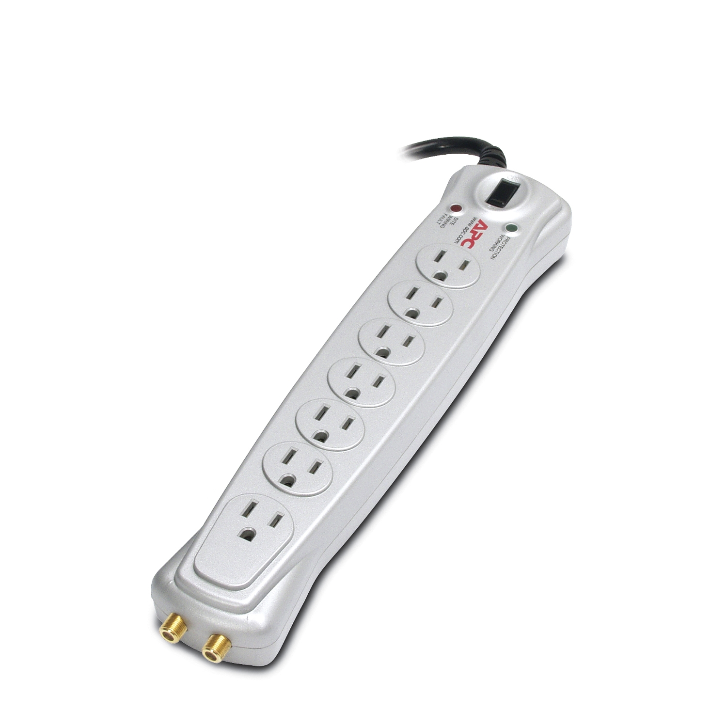 P7V - APC Essential A/V Surge Protector, 7 outlet, coax protection ...