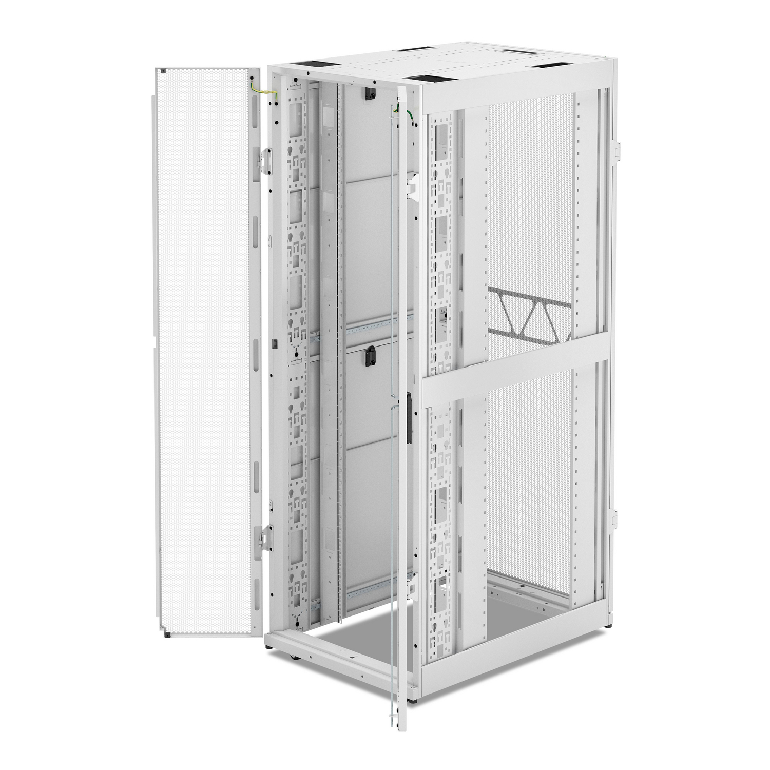 AR3155W2 - APC NetShelter SX Server Rack Gen 2, 45U, 2124H x 750W x 1070D mm, w/ Sides, White ...