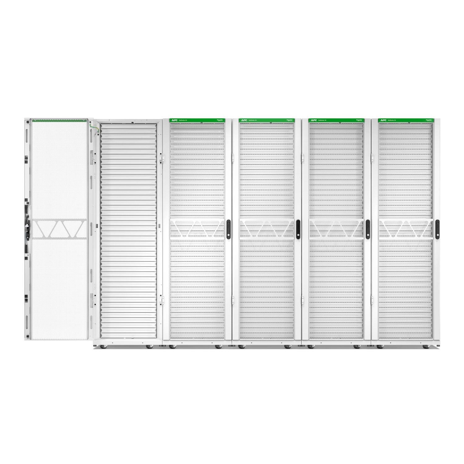 APC NetShelter SX Server Rack Gen 2, 42U, 1991H x 600W x 1200D mm, with Sides, White - AR3300W2 ...