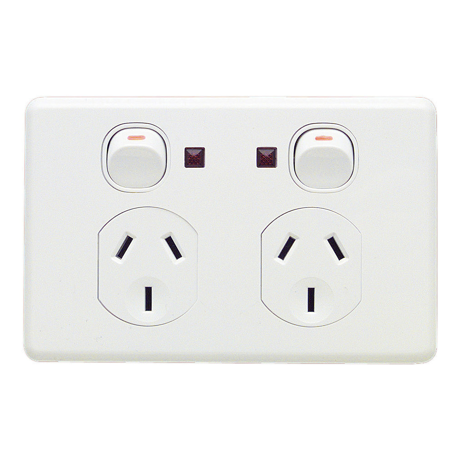 C2025N-WE - Twin Switch Socket Outlet, Classic C2000 Series, Classic ...