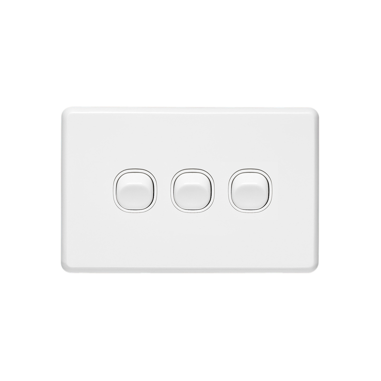 C2033HA-WE - Flush Switch, Classic C2000 Series, 3 Gang, 250VAC, 10A ...