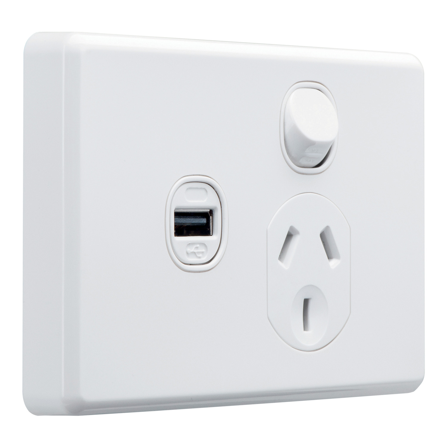 C2015USBC-WE - Socket Outlet, Classic C2000 Series, Single switched ...