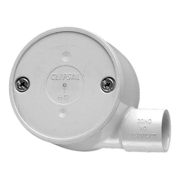 Grey | Clipsal - Cable Management Tangential Junction Box 20mm I.D, 1 ...