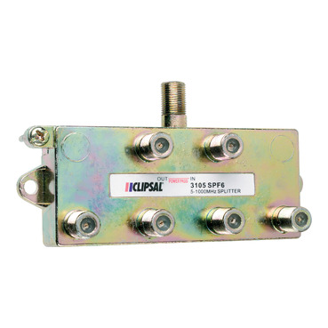 Clipsal Actassi Terrestrial Splitter 6 Way, F-Type, Terrestrial, 1 Leg ...