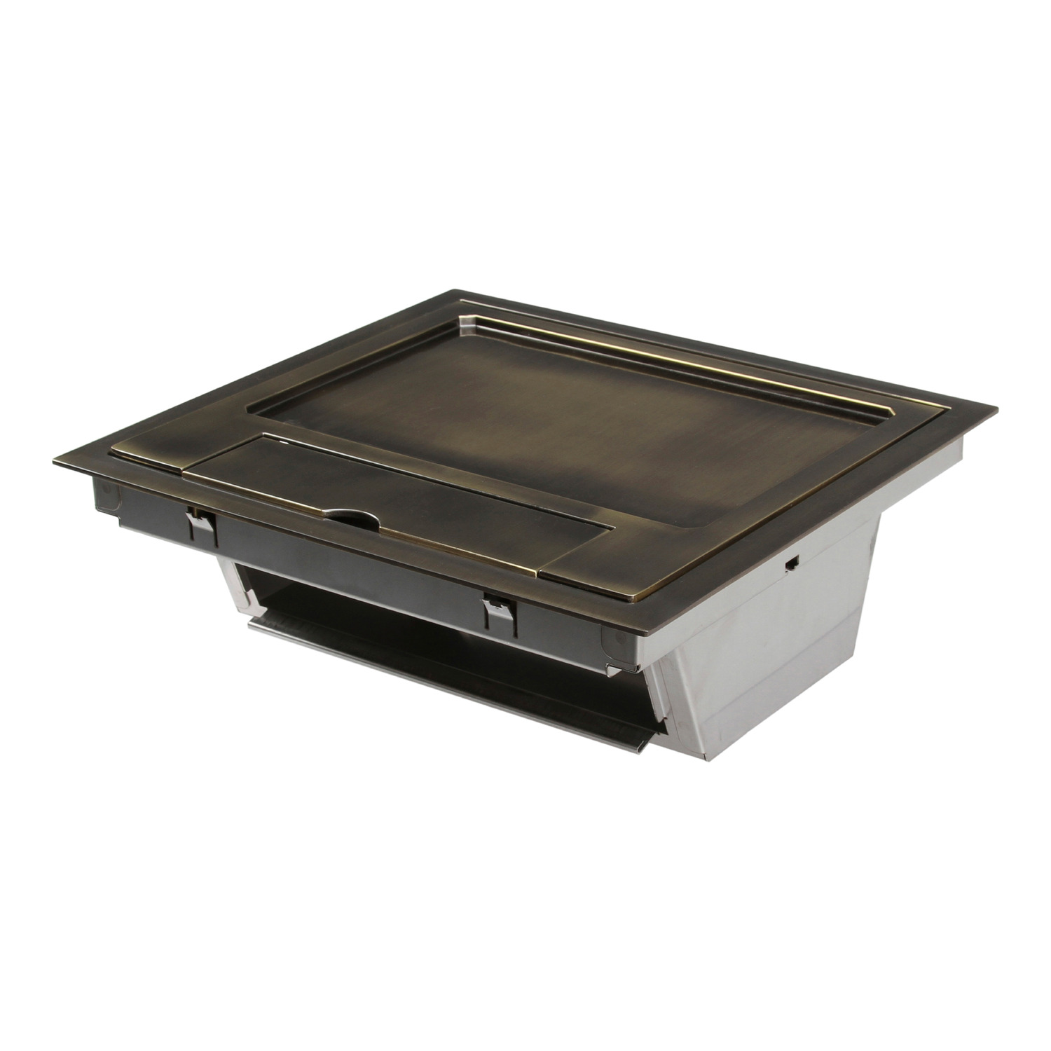 INS62033 - Recessed Lid, OptiLine 50, 8 Module Carcass with Aluminium ...